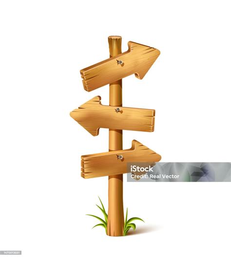 소박한 나무와 손톱으로 방향을 보여주는 다양한 각도의 만화 나무 화살표 기호 흰색 배경에 격리된 아이콘 그림입니다 0명에 대한 스톡 벡터 아트 및 기타 이미지 Istock