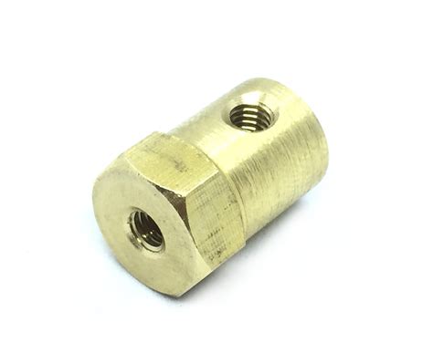 Coupling 317mm Hexagon Brass For Motor Shafts And Circuitrocks