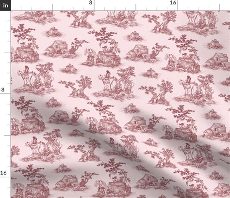 Dnd Toile Ruby Fabric Spoonflower