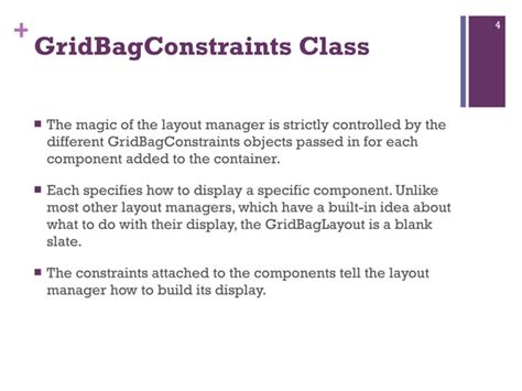 Gridbaglayout Quick Start Ppt