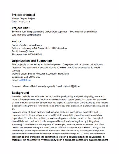 Free 14 Title Project Proposal Samples And Templates Community School