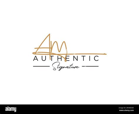 Am Signature Logo Template Vector Stock Vector Image And Art Alamy