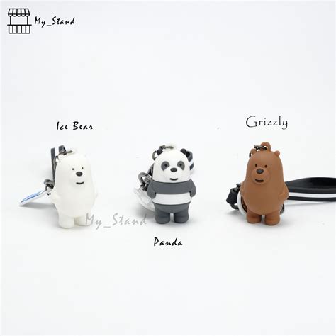 Jual Gantungan Kunci Wbb We Bare Bear Keychain Tas Beruang Grizzly