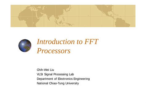 Pdf Introduction To Fft Processors Dokumentips