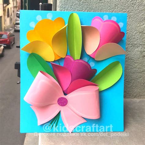 Детские поделки открытка ко Дню матери День матери идеи своими руками в