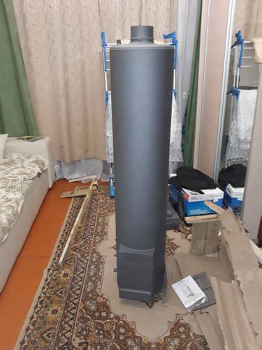 Водогрейная колонка-душ на дровах Ермак КВЭ-II-90 Титан со встроенной ...