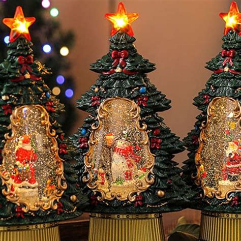 Monosmile 크리스마스 트리 오르골 오너먼트 Led 무드등 워터볼 핫트랙스