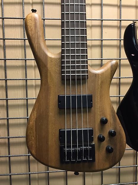 Devlin 5 String Bass Neck Through Body Natural Reverb