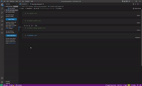 unable to drag markdow cells in notebook · issue 9923 · microsoft