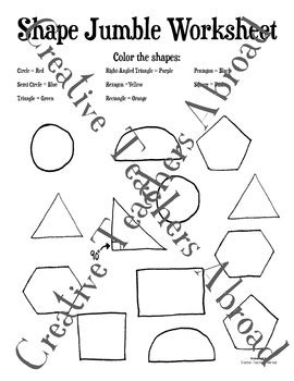 Math D Shapes Activity By CreativeTeachersAbroad TPT
