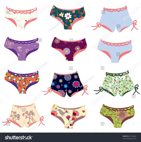Panties Funny Set Patterns Stock Vector Royalty Free 87910462 Shutterstock