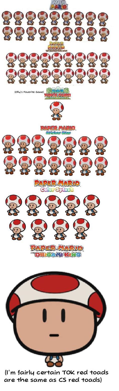 Evolution Of The Red Toad R Papermario