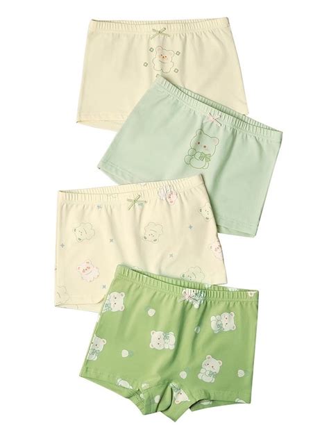 กางเกงในเด็กผู้หญิง กางเกงซับในกันโป๊เกรดพรีเมี่ยม 1 แพค 4ตัว ผ้านุ่มกระชับ ใส่สบาย เป้ากางเกงใน