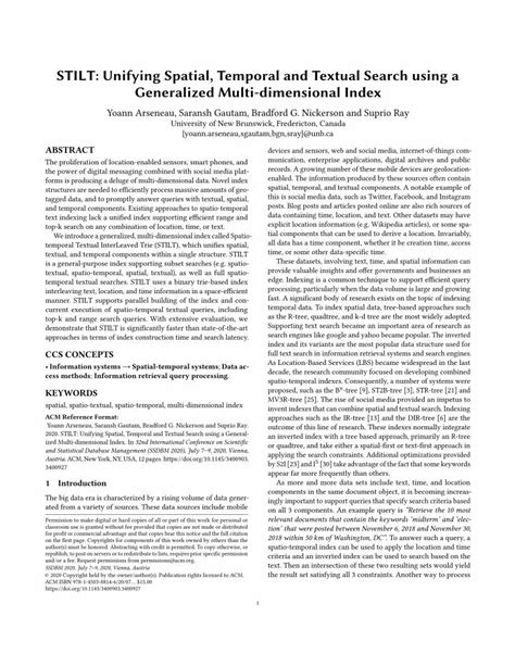 pdf stilt unifying spatial temporal and textual search using