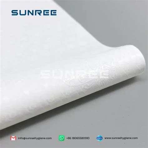 Laser 3d Effect Pe Pouch Film For Tri Fold Sanitary Napkin Wrapper Sunree