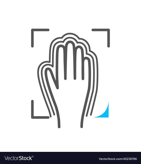 Biometric Authorization Colorful Icon Royalty Free Vector