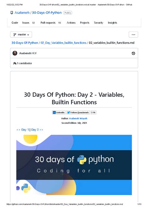 Python 30 Days Day 2 Variables And Built In Functions Assignment Studocu