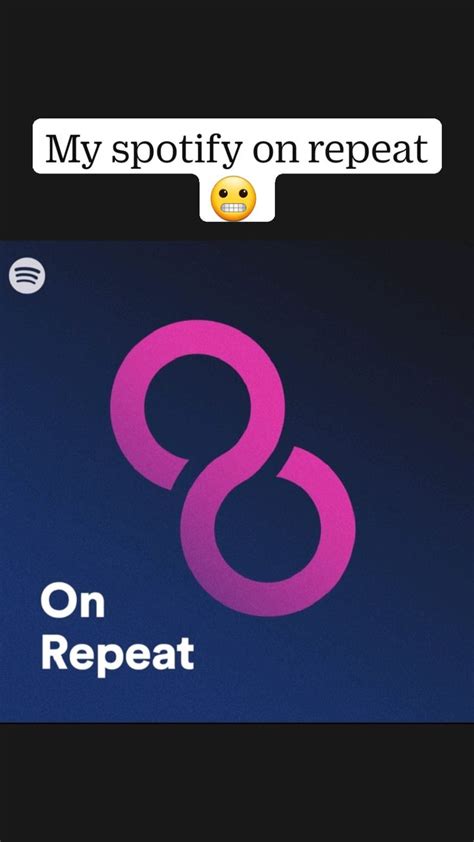 My Spotify On Repeat Logo In Pink And Blue Colors