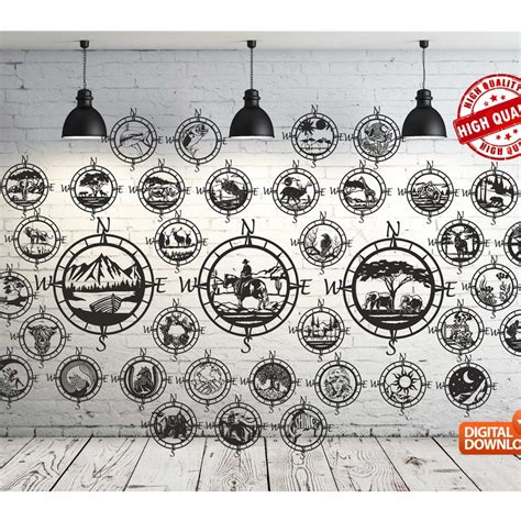 Compass Wall Art Etsy