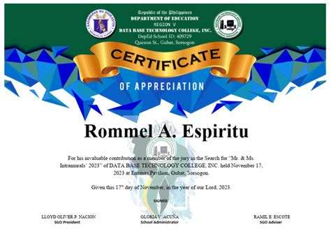 Certificate To Judges Pdf