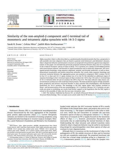 Pdf Similarity Of The Non Amyloid β Component And C Terminal Tail Of Monomeric And Tetrameric