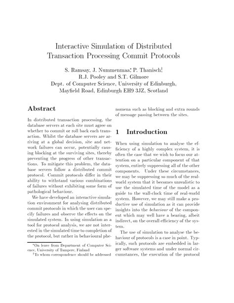 pdf interactive simulation of distributed transaction processing