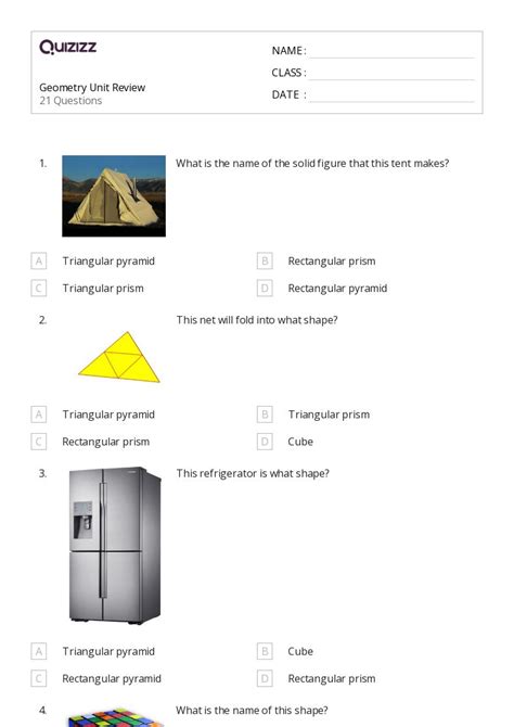 แผ่นงาน ปริมาตรของปริซึมสี่เหลี่ยม มากกว่า 50 แผ่นในราคา โรงเรียนอนุบาล