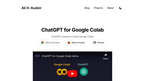 ChatGPT For Google Colab