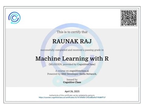 Machinelearning Rprogramming Ibm Cognitiveclass Datascience Raunak Raj