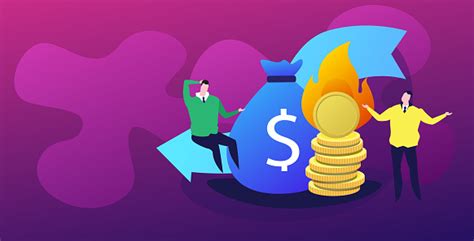 기업인들은 달러 동전 스택이 경제 화살표 하향 차트 그래프 그래프 금융 위기 파산 투자 실패 위험 개념 전체 길이 수평 아래로