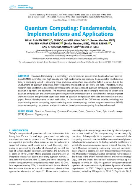 Quantum Computing Fundamentals Implementations And Applications