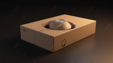 Chronometer Linked To Computer Mouse Inside A Shut Cardboard Box 3d