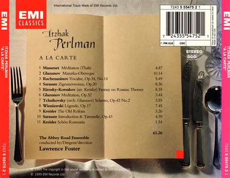 Chia sẻ âm nhạc EMI Perlman A La Carte NRG