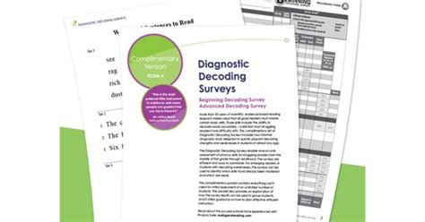 Research Supports Our Diagnostic Decoding Surveys Really Great Reading