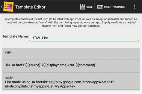 github auberginehill list my apps template table a custom template