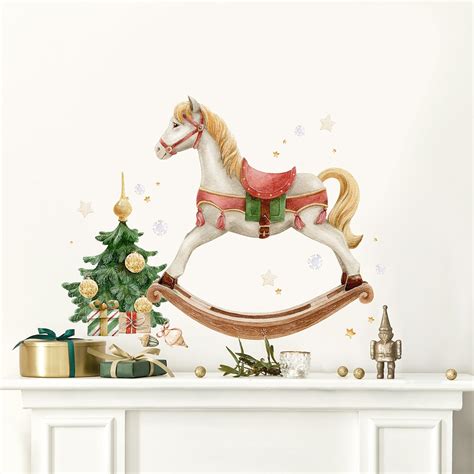 Новогодние наклейки «Лошадка