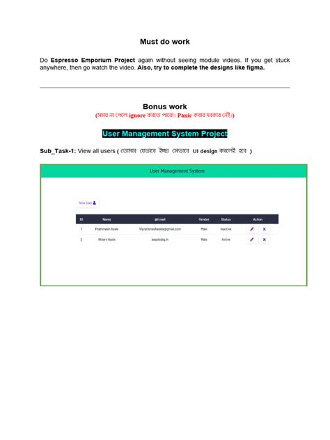 Practise Task Of Crud Pdf