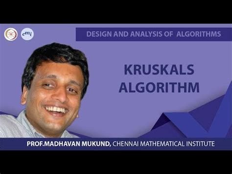 Kruskals algorithm Video Lecture - Algorithms - Computer Science Engineering (CSE)