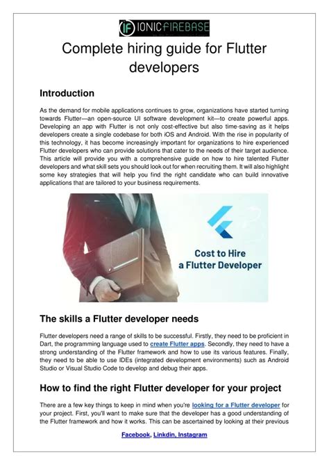 Ppt Complete Hiring Guide For Flutter Developers Powerpoint