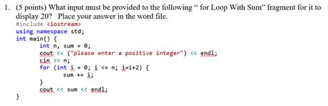 Solved Points What Input Must Be Provided To The Chegg Com