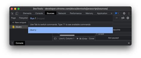 chrome devtools sources