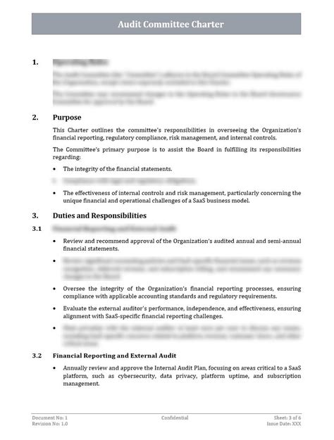 Audit Committee Charter Template Itsm Docs Itsm Documents And Templates
