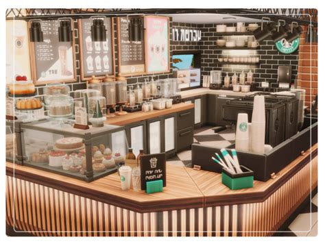 Hooba Noobie Starbucks Coffee Shop Maxis Match Cc Build