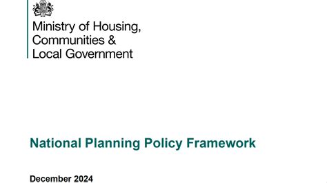 Summary Report Key Points From The Updated National Planning Policy