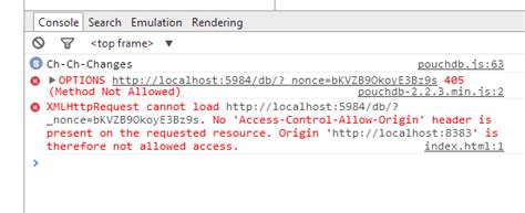 Javascript Get Rid Of Cors In Couchdb Stack Overflow