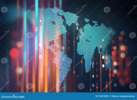 Big Data Futuristic Visualization Abstract Illustration Stock Illustration Illustration Of