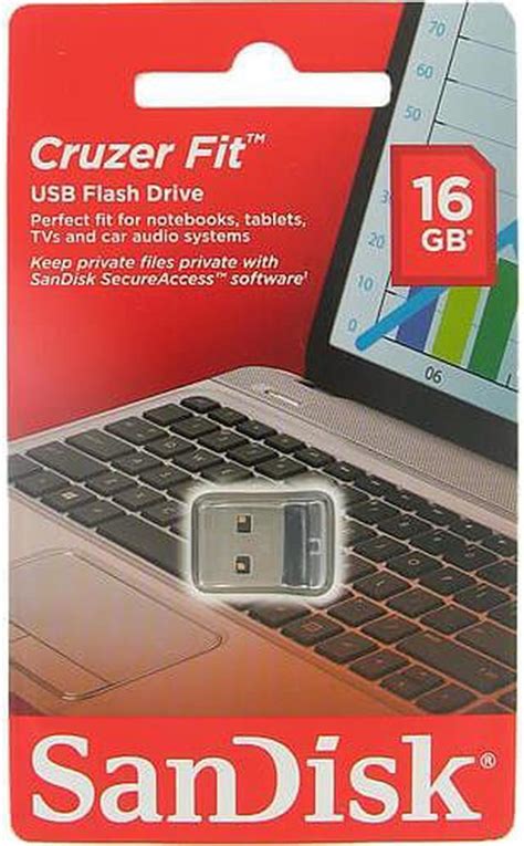 Sandisk Cruzer Fit 16gb Usb 2 0 Flash Drive 128bit Aes Encryption