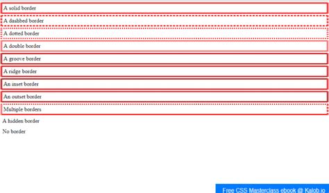 20 different css border examples onaircode