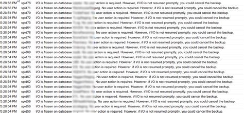 sql server error log i o is frozen on database