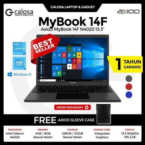 Jual Axioo Mybook F Intel N Ram Gb Ssd Gb Laptop Wqxga Ips K Windows